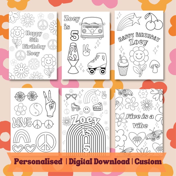 Two Groovy Printable Coloring - Etsy