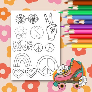 Custom Groovy Colouring Pages Sheets Personalized Party Favours ...