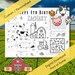 Custom Farm Colouring Page Activity Sheet Placemat Party Favours ...