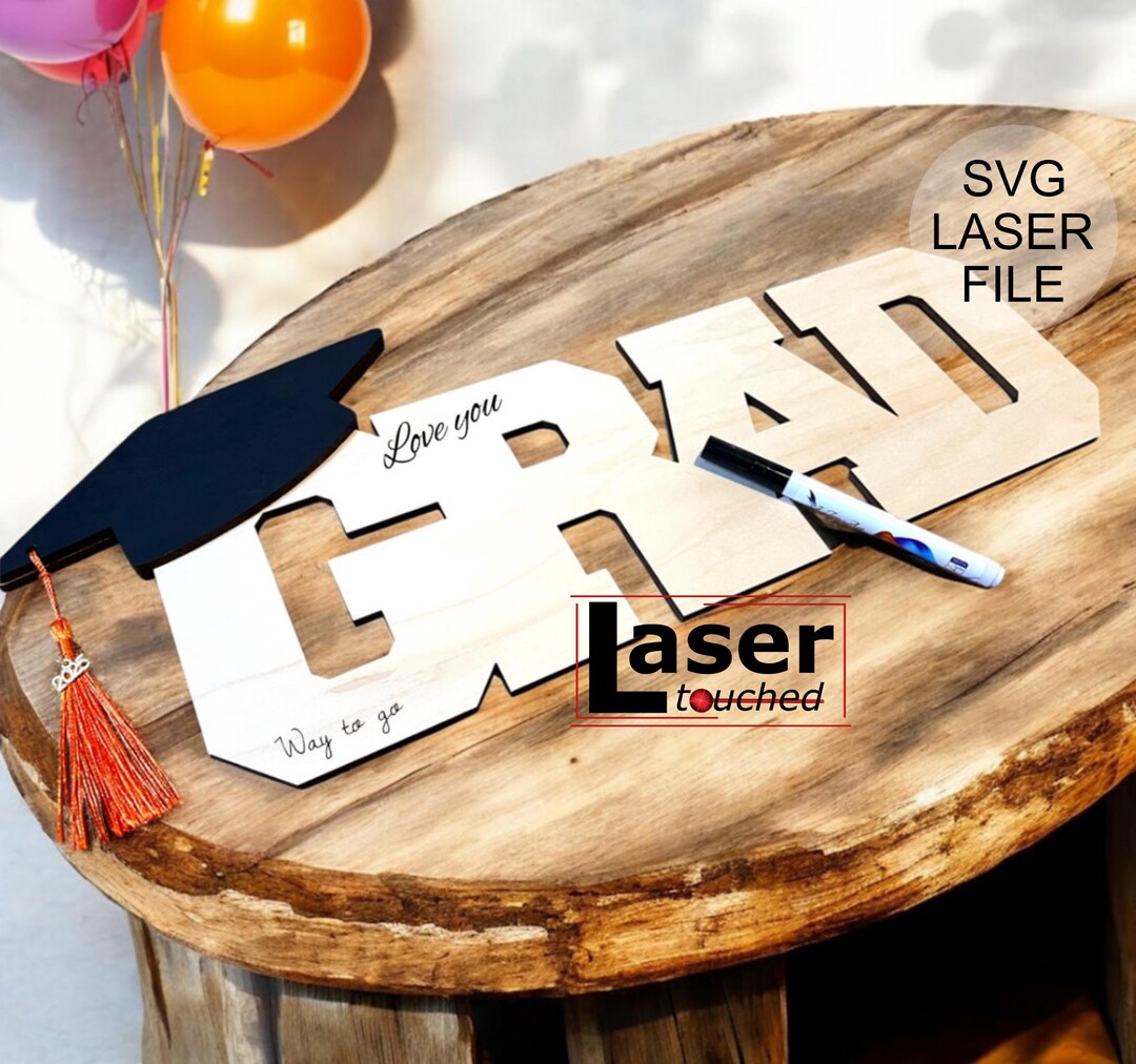 Grad Autograph, Digital Download, Graduation Svg, Glowforge Laser File ...