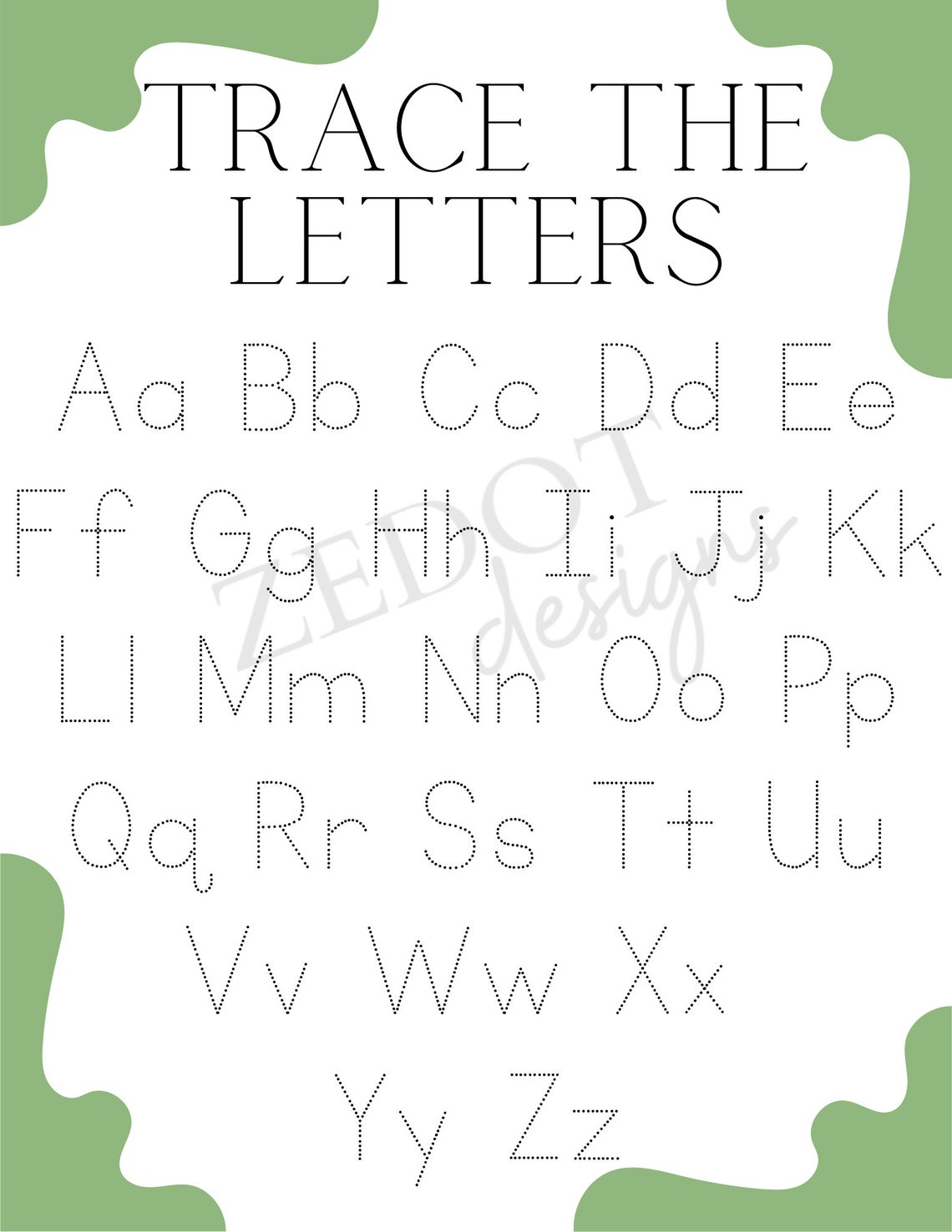 Printable Tracing Worksheet - Etsy