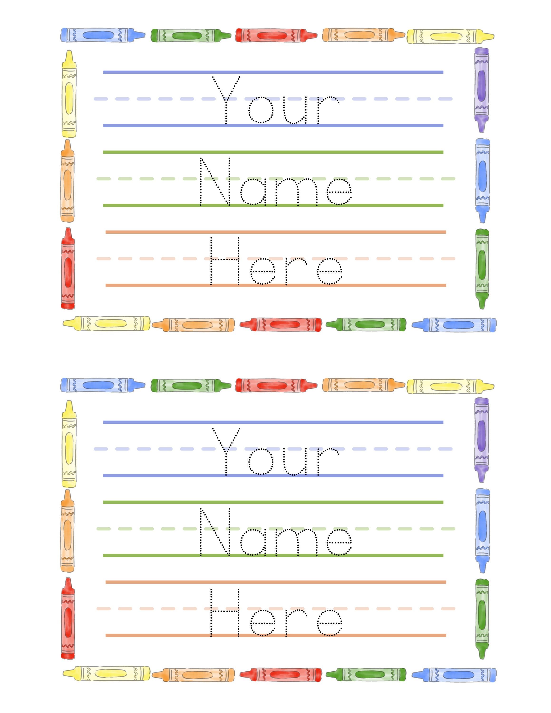 Printable Name Tracing Sheet, Editable - Etsy
