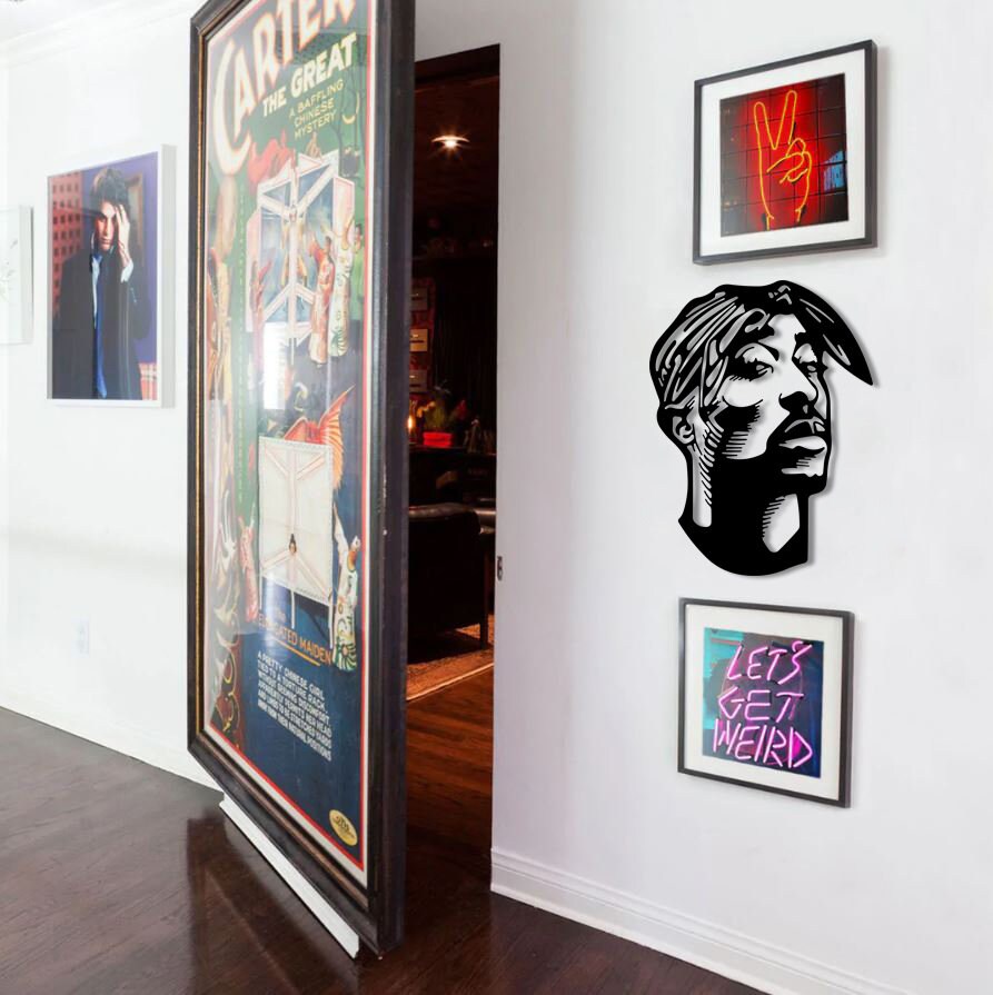 Tupac Metal Wall Art, Metal Wall Decor, Tupac Rap Musıc , Wall Hangings ...