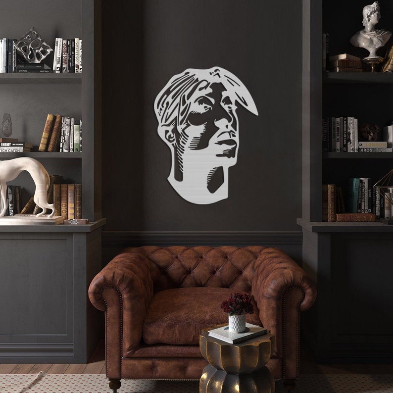 Tupac Metal Wall Art, Metal Wall Decor, Tupac Rap Musıc , Wall Hangings ...