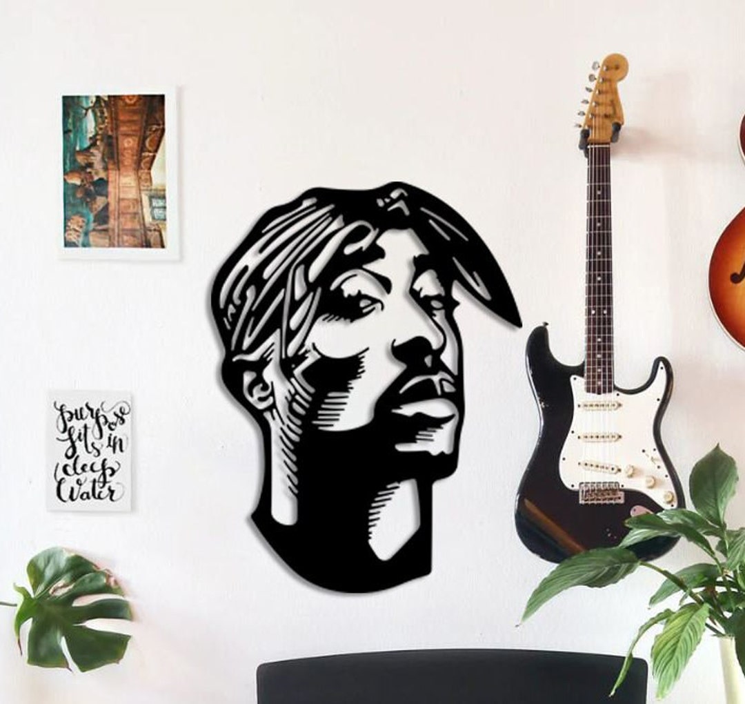 Tupac Metal Wall Art, Metal Wall Decor, Tupac Rap Musıc , Wall Hangings ...