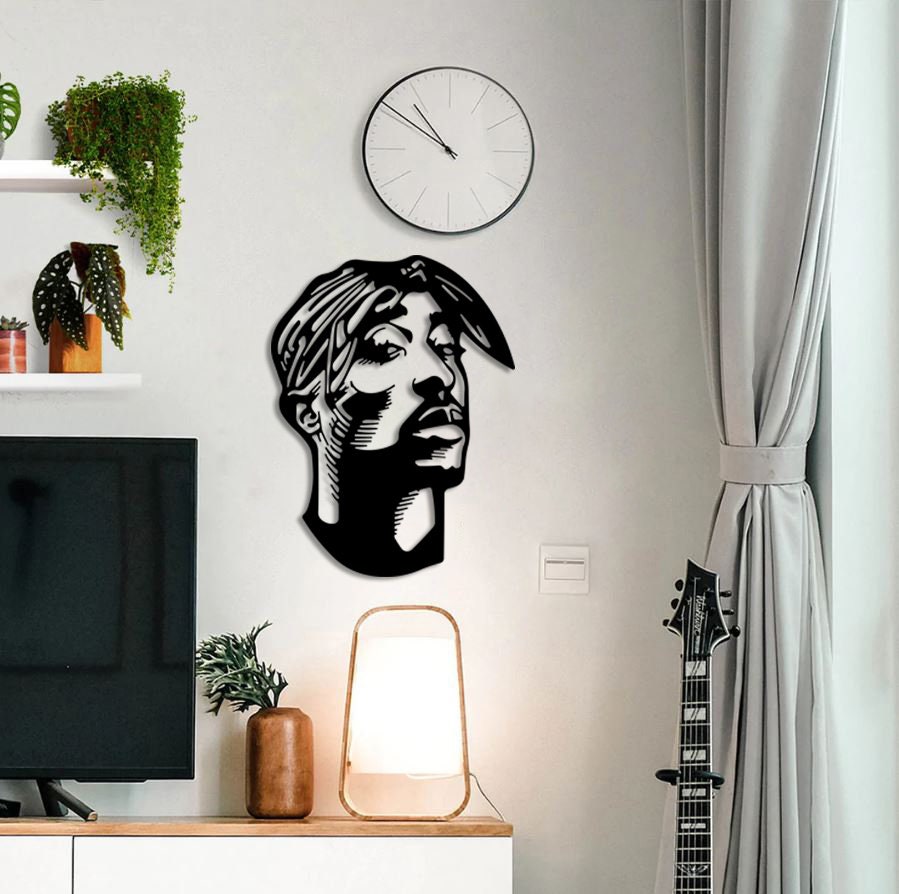 Tupac Metal Wall Art, Metal Wall Decor, Tupac Rap Musıc , Wall Hangings ...