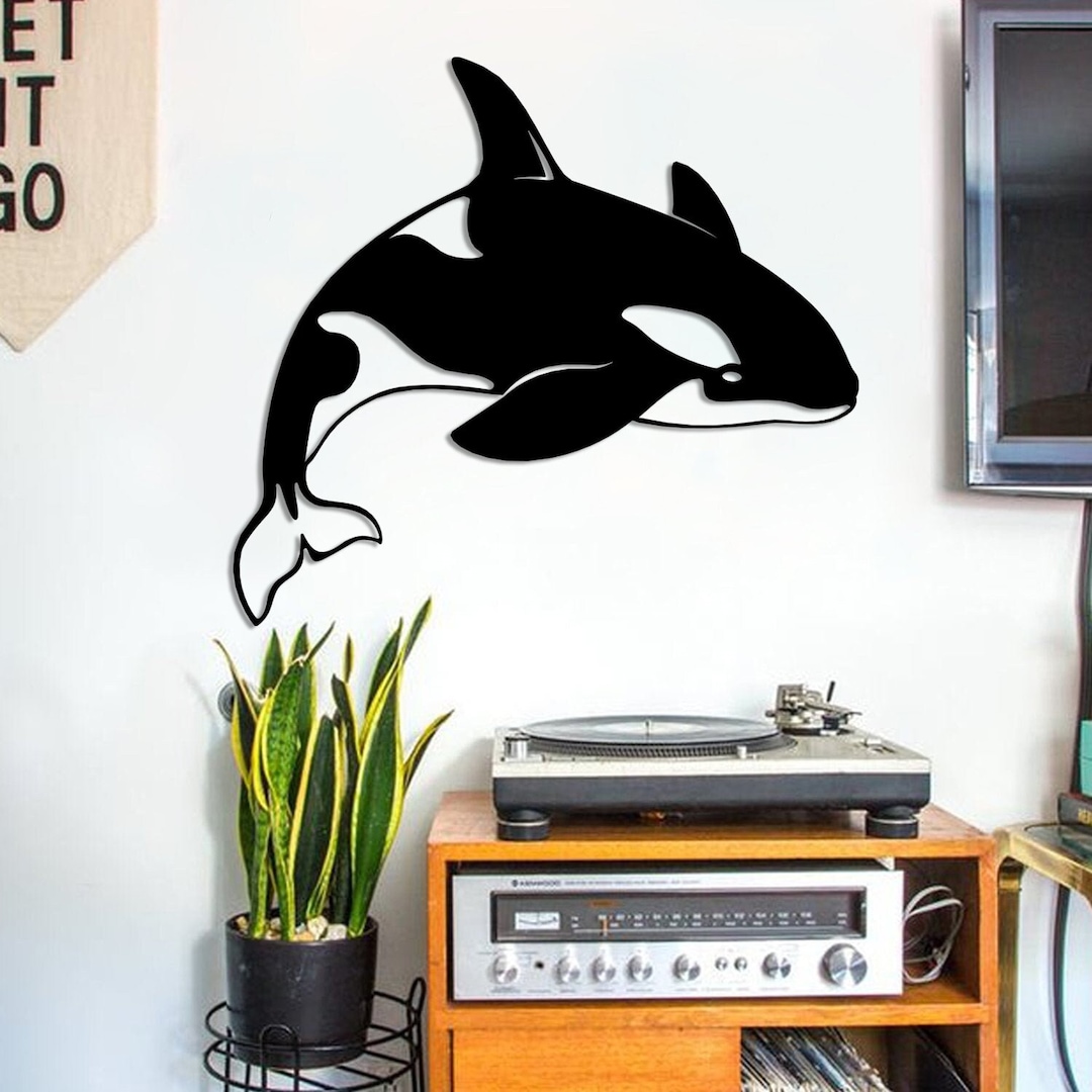 Orcinus Orca Metal Wall Art, Metal Wall Decor, Whale , Wall Hangings ...