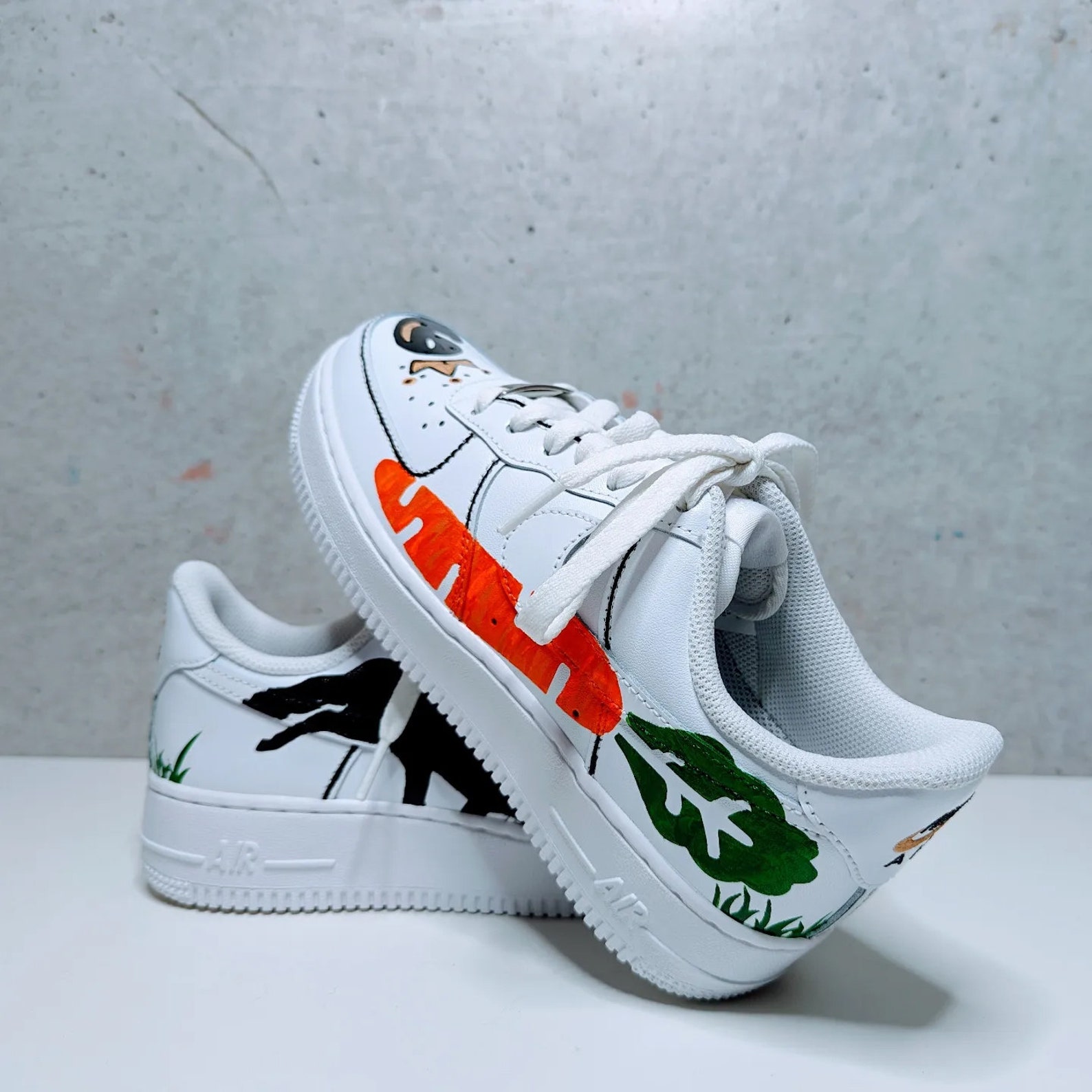 Hand-painted Air Force 1 Sneakers, AF1, Horse With a Carrot - Etsy