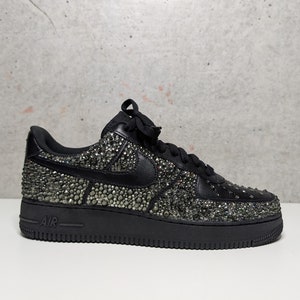 Hand-applied Crystal Air Force 1 Sneakers | Black Diamond AF1 | Luxury ...