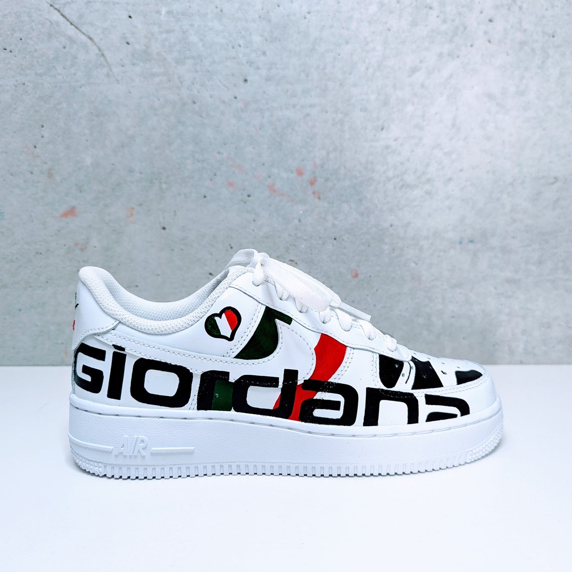 Hand-painted Air Force 1 Sneakers, AF1, Corporate Identity, Fully ...