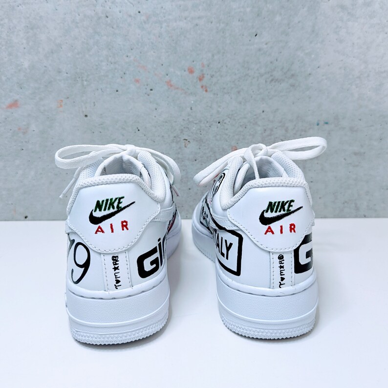 Hand-painted Air Force 1 Sneakers, AF1, Corporate Identity, Fully ...
