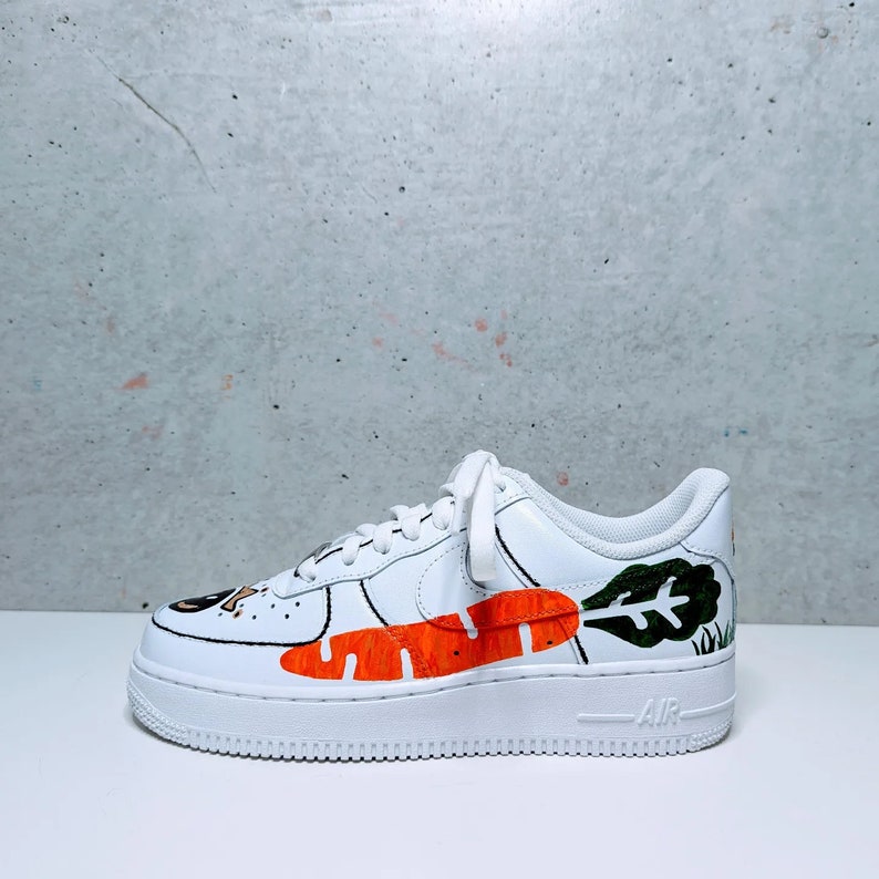 Hand-painted Air Force 1 Sneakers, AF1, Horse With a Carrot - Etsy