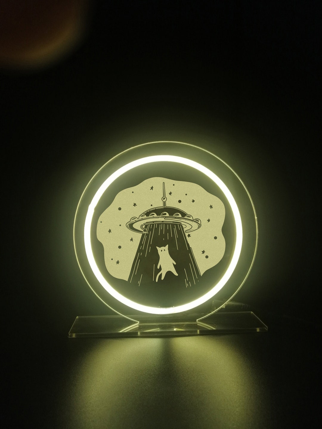 Alien Cat UFO Desk Lamp Neon Desk Lamp Neon Sign Christmas - Etsy
