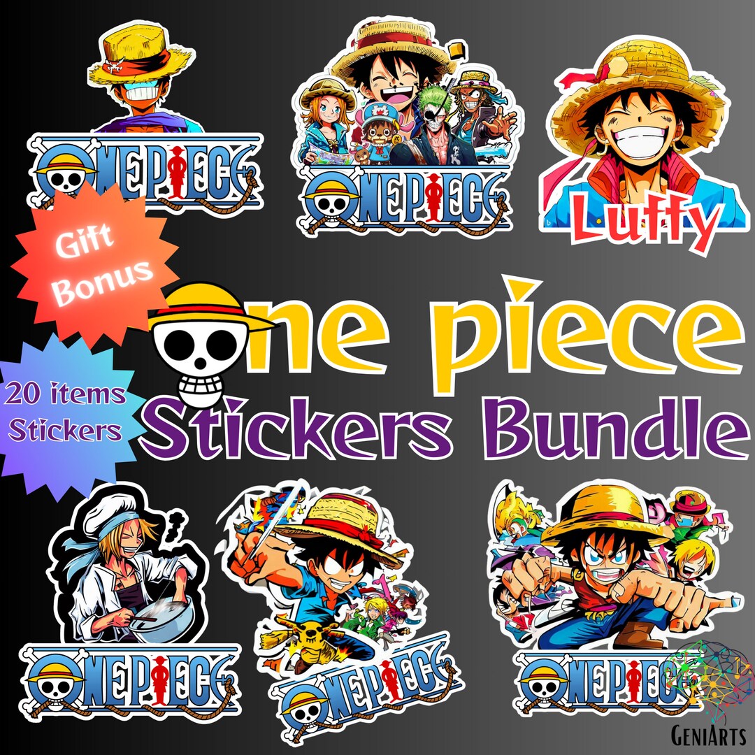 One Piece Luffysanjistickers Bundle PNG Stickers 201 Bonus - Etsy