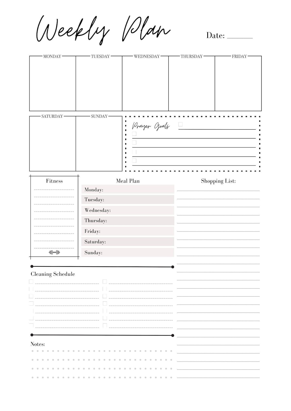 Islamic Planner Daily & Weekly - Etsy