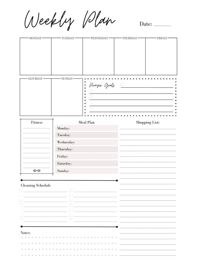 Islamic Planner; Daily & Weekly - Etsy