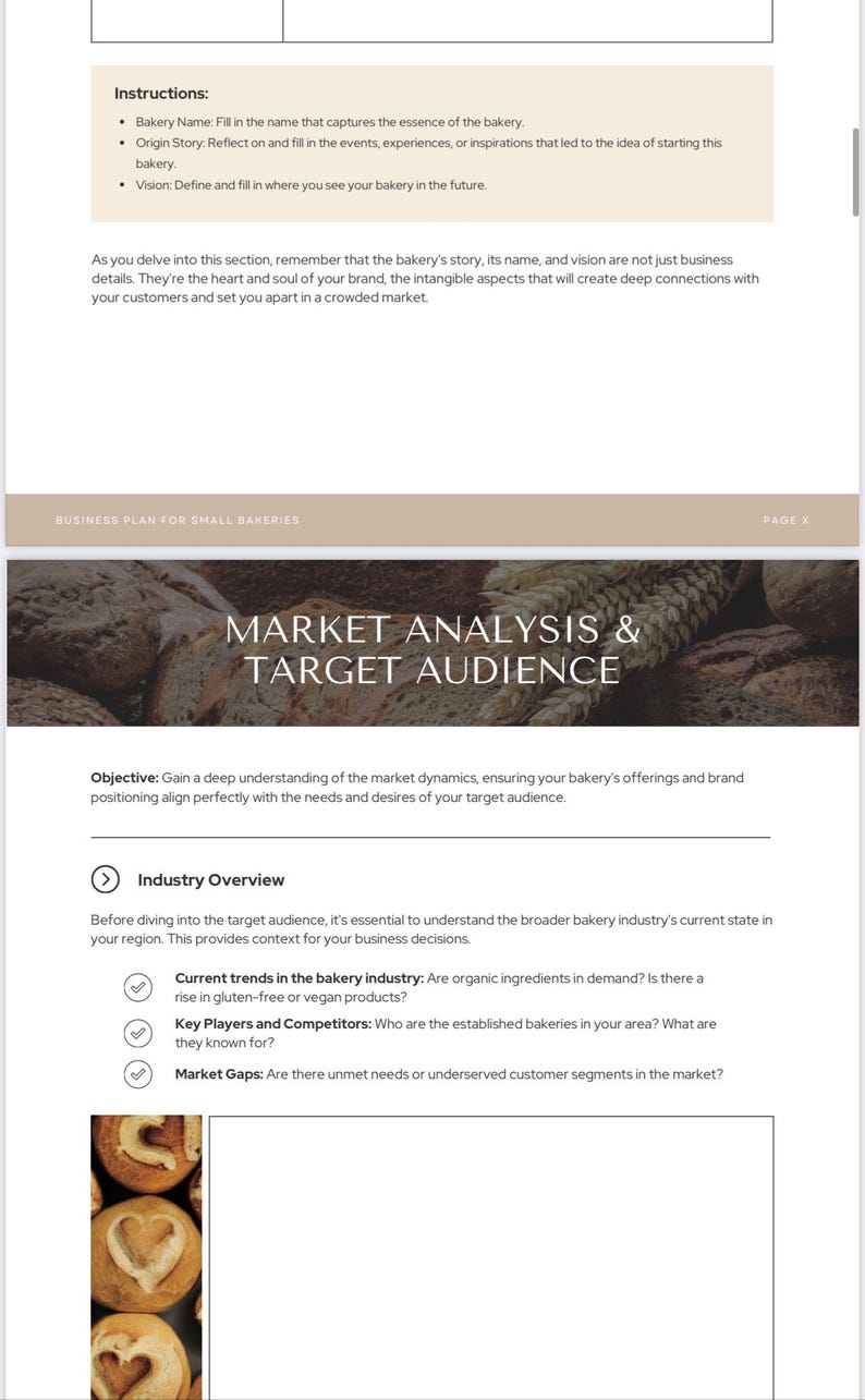 Small Bakery Business Plan - Etsy