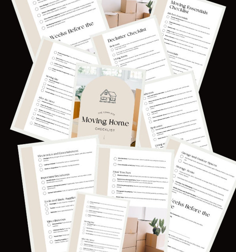 The Complete Moving Checklist - Etsy