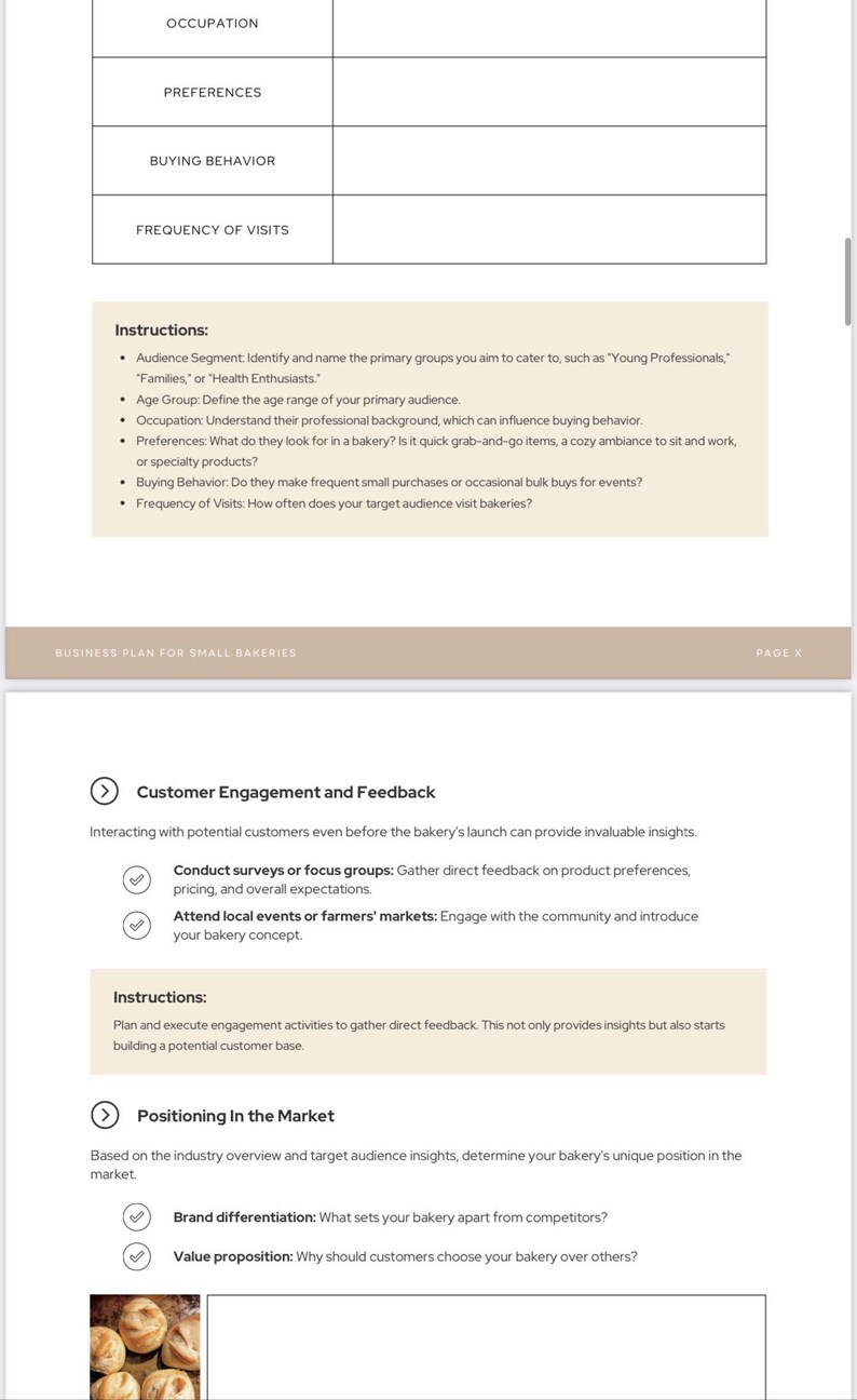 Small Bakery Business Plan - Etsy