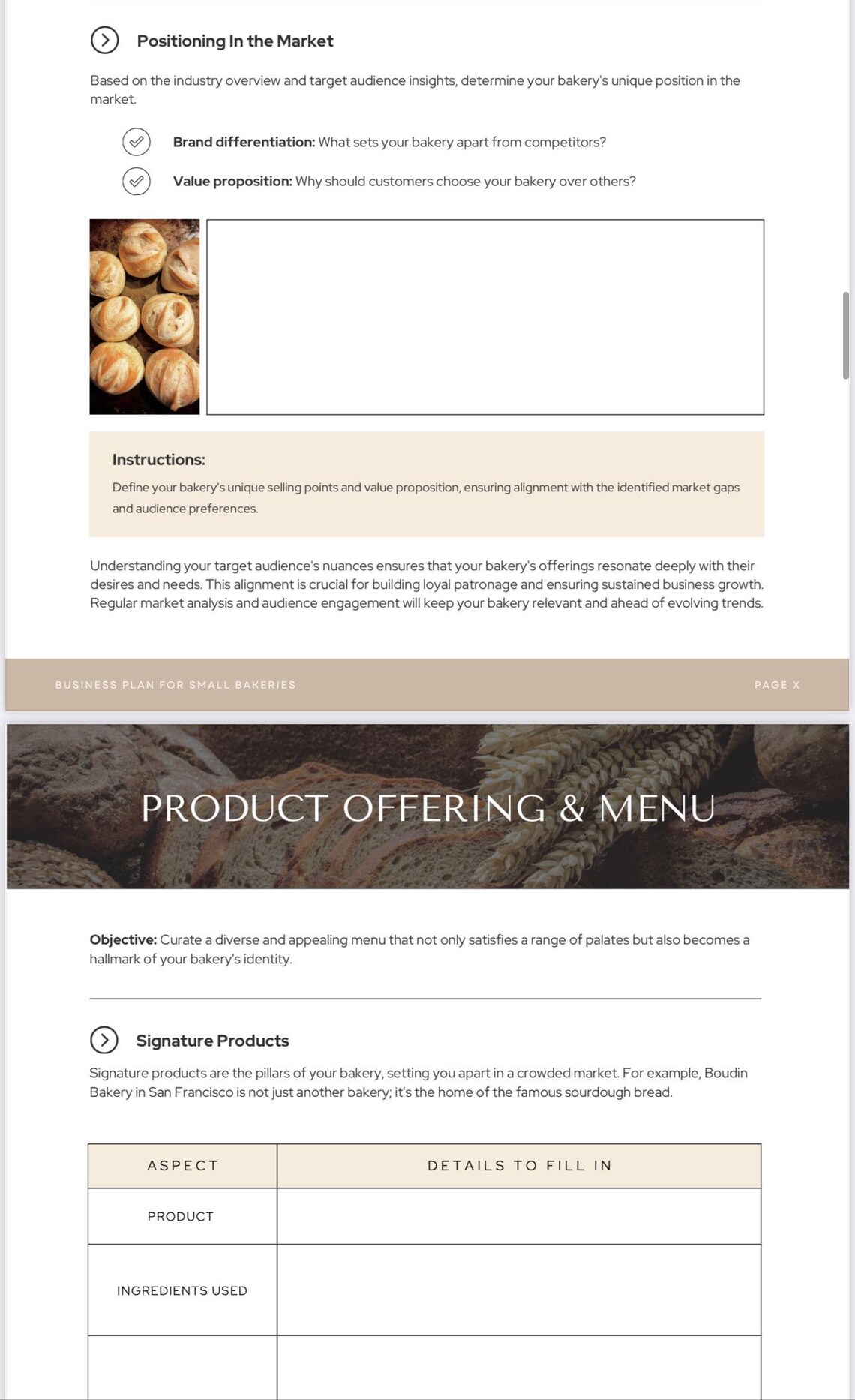 Small Bakery Business Plan - Etsy