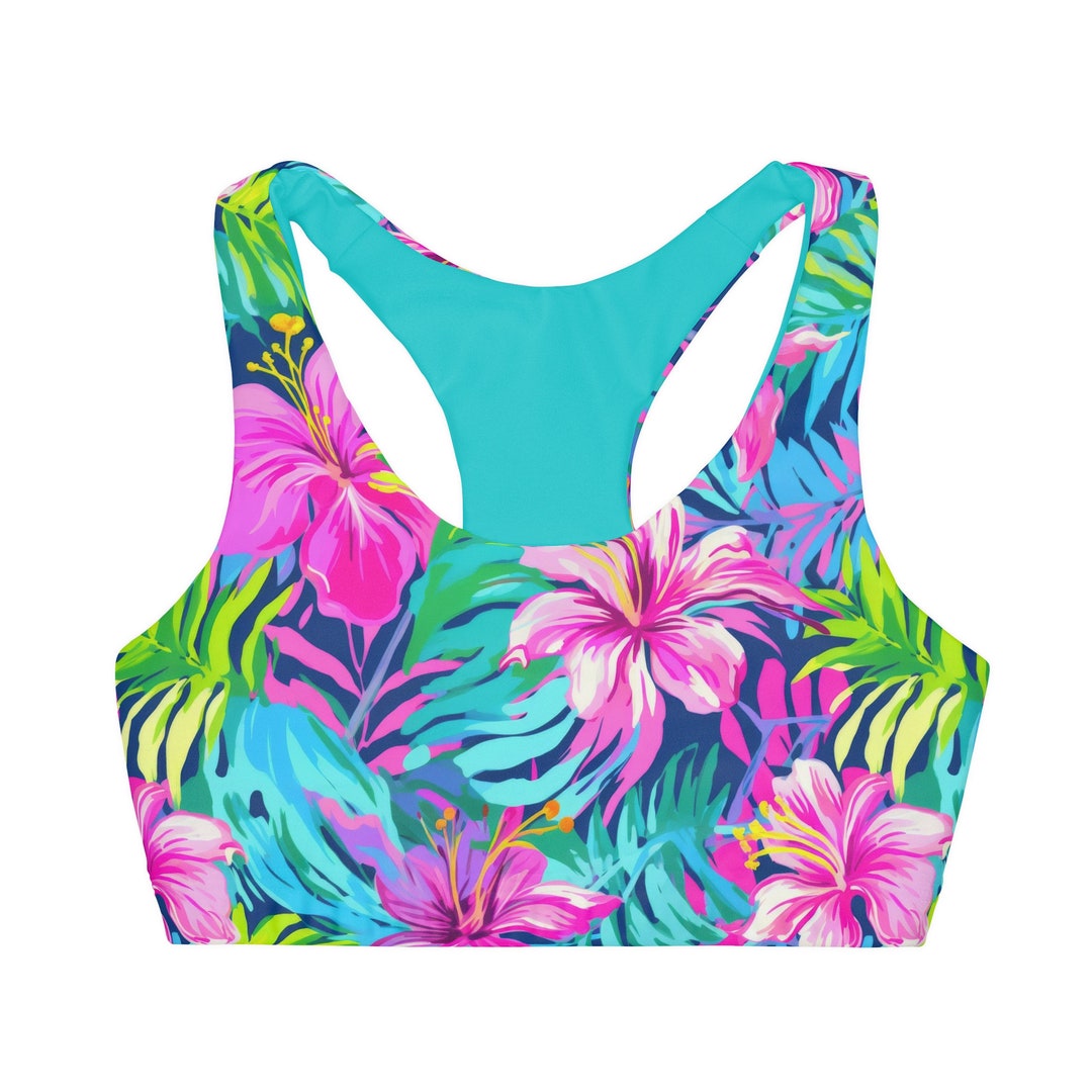Preppy Tropical 2 Girls Sports Bra, Summer Style - Etsy