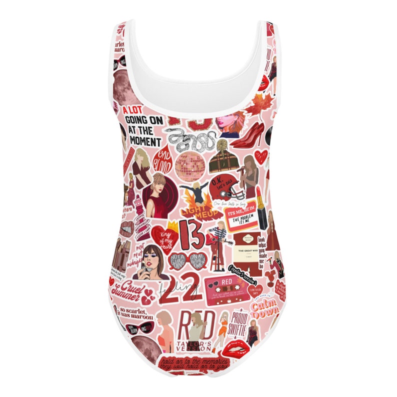 Toddler & Kids Red Swiftie Style Swimsuit - Etsy