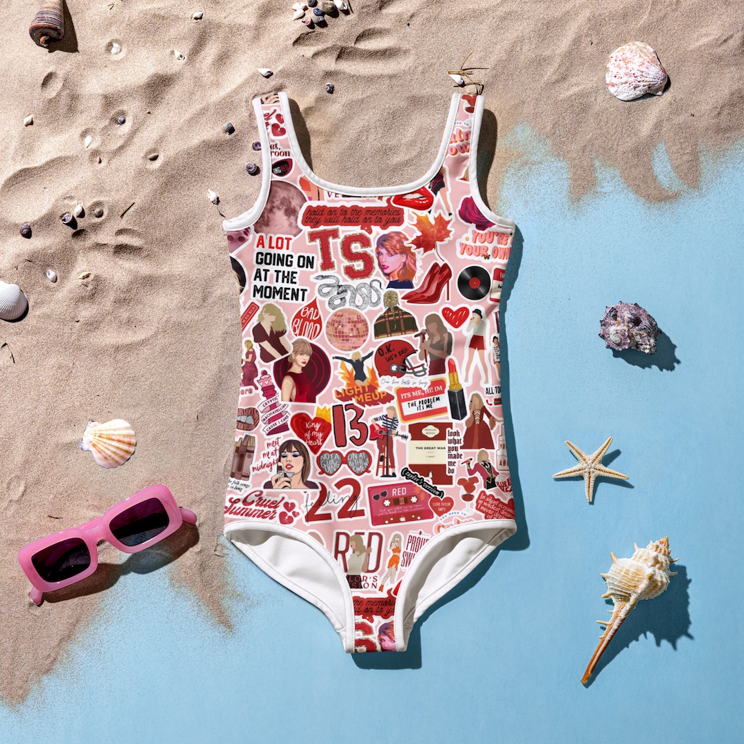 Toddler & Kids Red Swiftie Style Swimsuit - Etsy