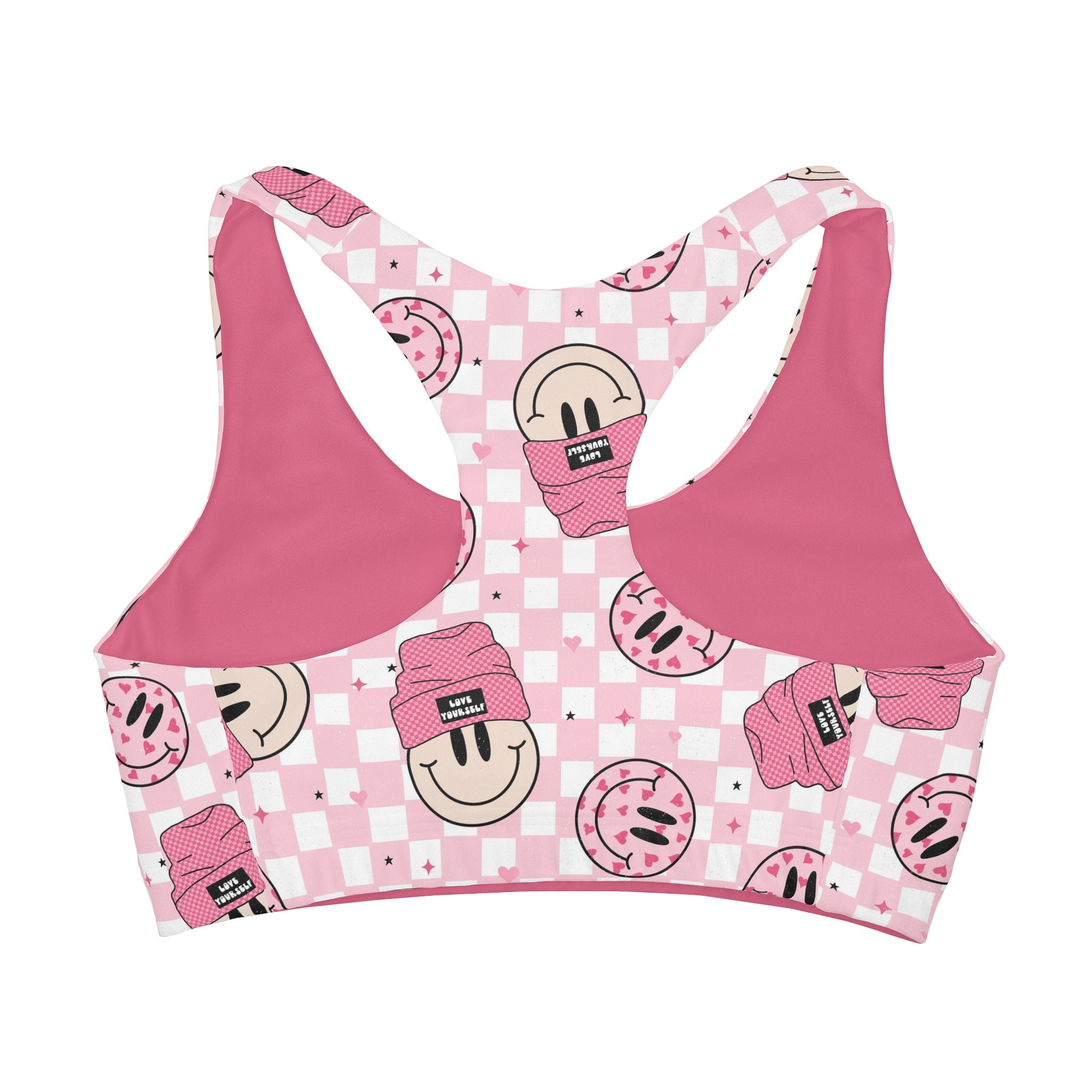 Smiley Face Valentines Girls Sports Bra - Etsy