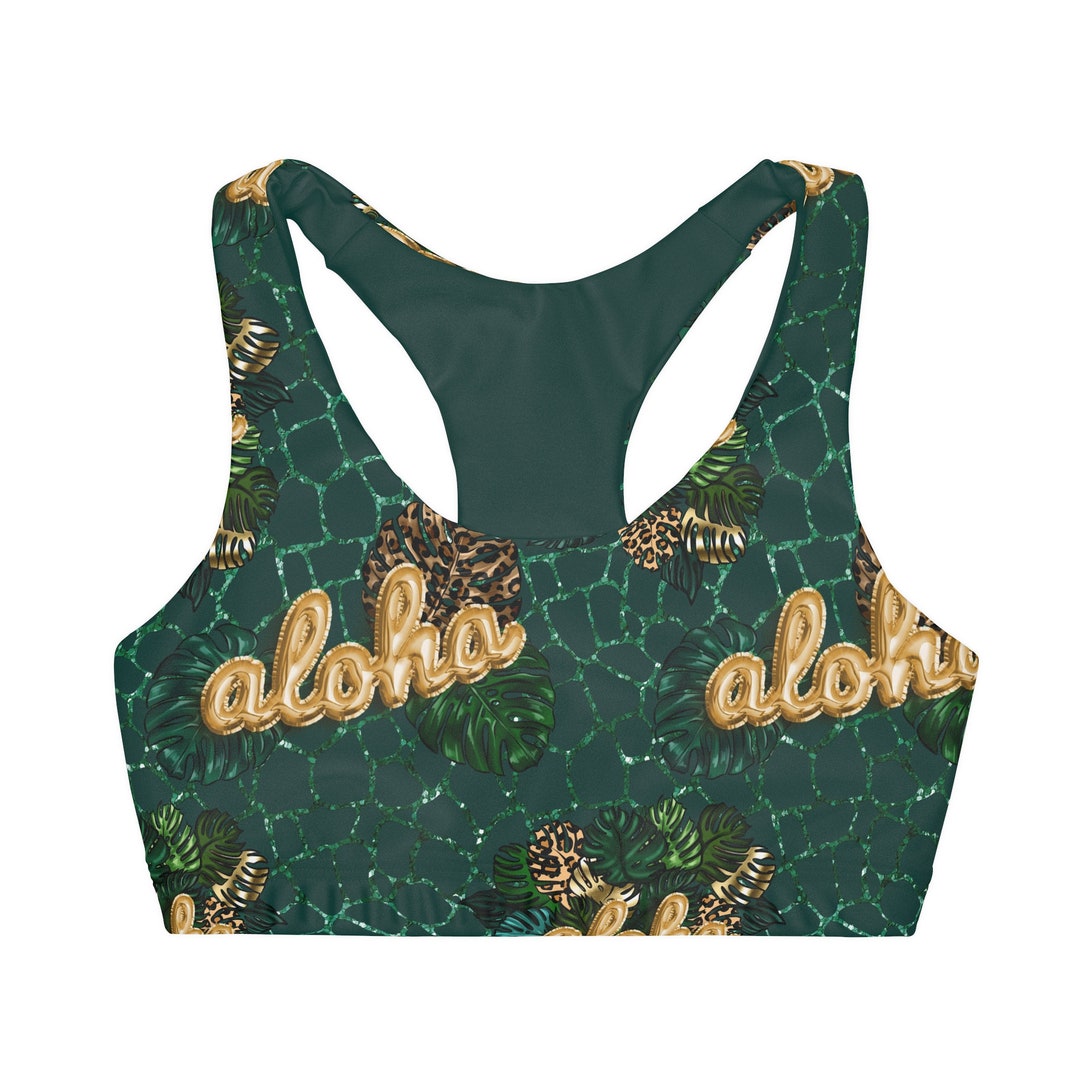 Aloha Balloon Tropical Girls Cheer and Dance Sports Bra - Etsy