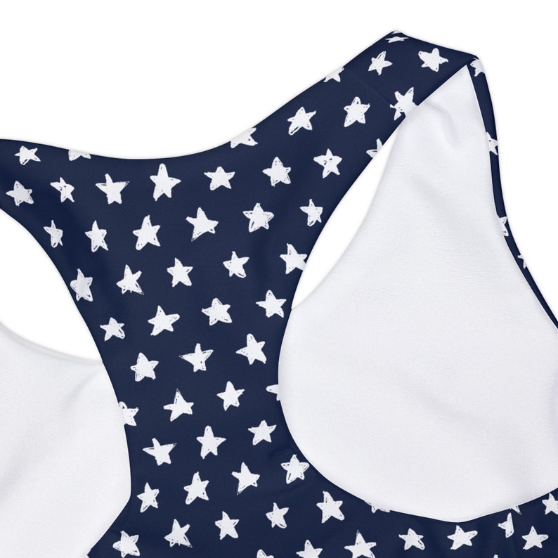 4th of July Stars and Stripes Blue Top Red Bottom Two Piece Swimsuit - Etsy