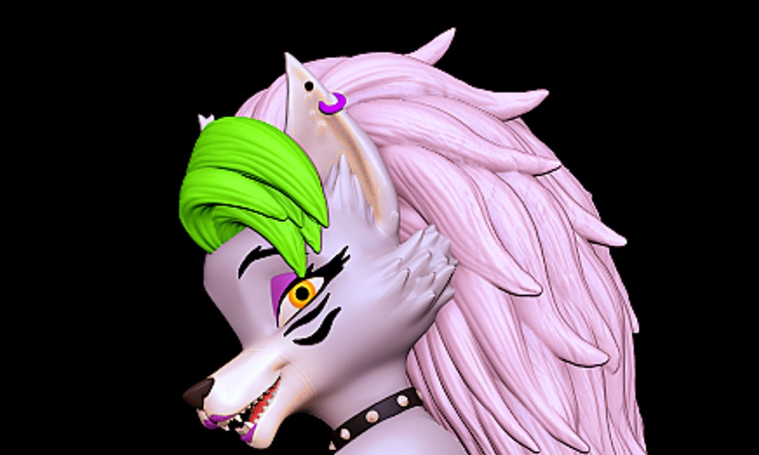 3D Printed Model Kit Robot Glamrock Roxy by NONOTOYS, Robot Wolf Girl ...