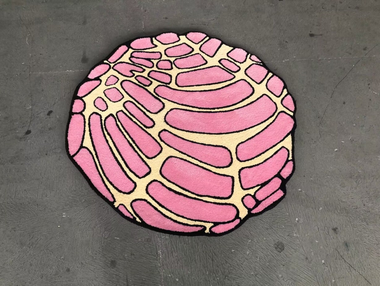 Concha De Fresa Pan Dulce Rug - Etsy