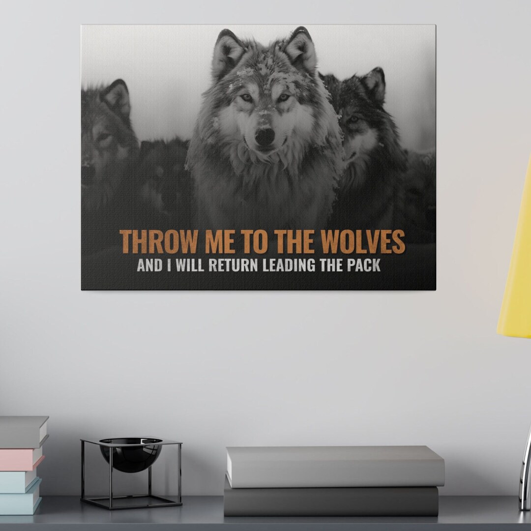 Wolves Motivational Wall Canvass - Etsy