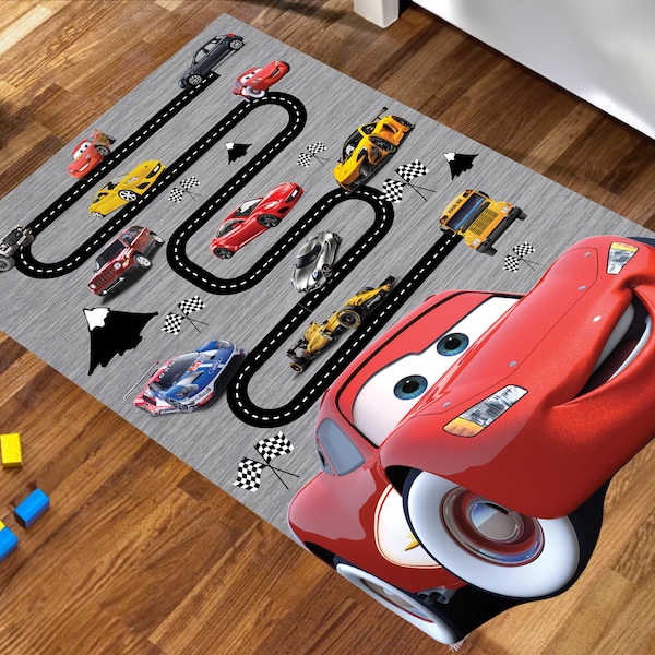 Lightning Mcqueen Rug - Etsy