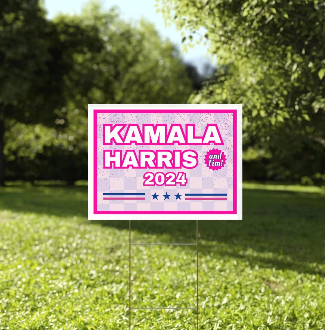 Kamala Harris 2024 Yard Sign Madam President Kamala Harris and Tim ...