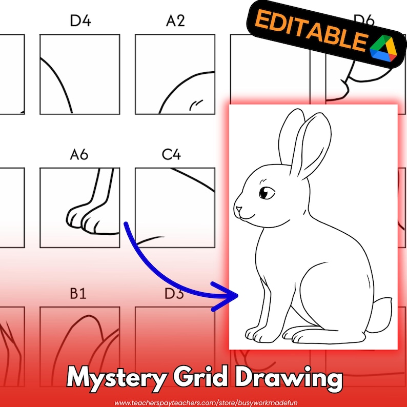 Mystery Grid Picture Puzzle: Unscramble the Drawing Worksheet (PDF ...