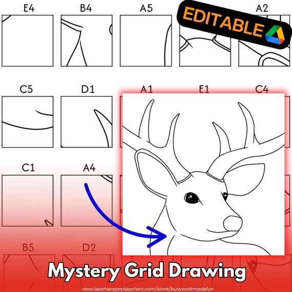 Mystery Grid Art Worksheet