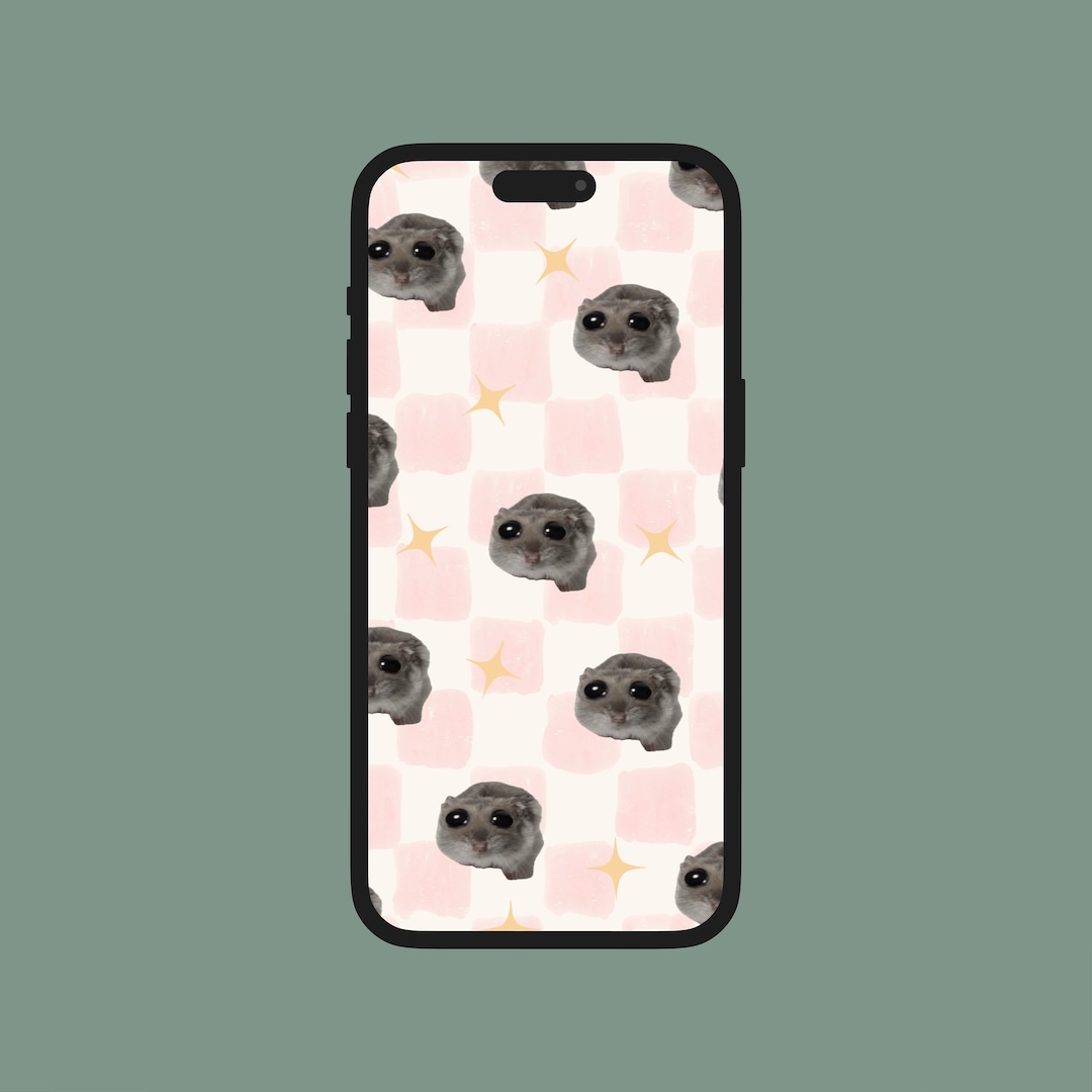 Sad Hamster Pattern Wallpaper for Phone, Funny and Cute Backgrounds ...