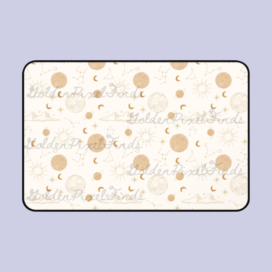 Celestial Desk Mat, Neutral Aesthetic, Clean Girl Aesthetic, Large ...