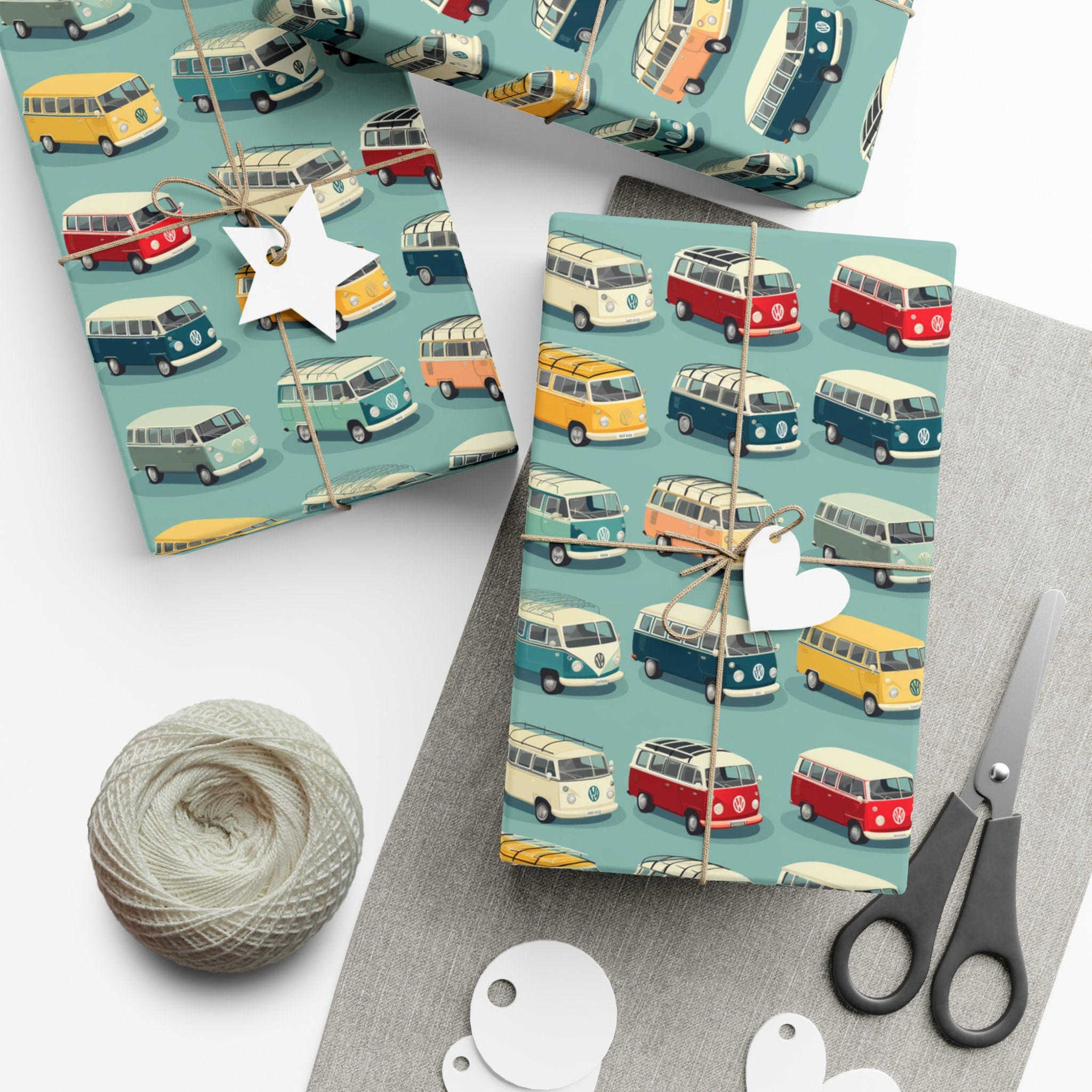 VW Buses Gift Wrapping Paper VW Bus Wrapping Paper - Etsy