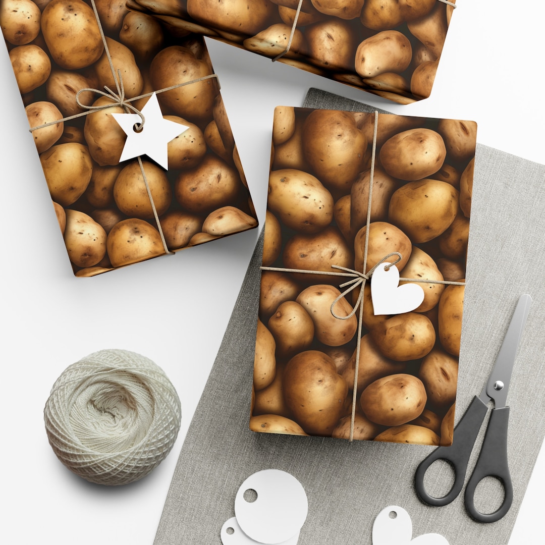 Potato Gift Wrapping Paper Potato Gag Gift Wrapping Paper - Etsy