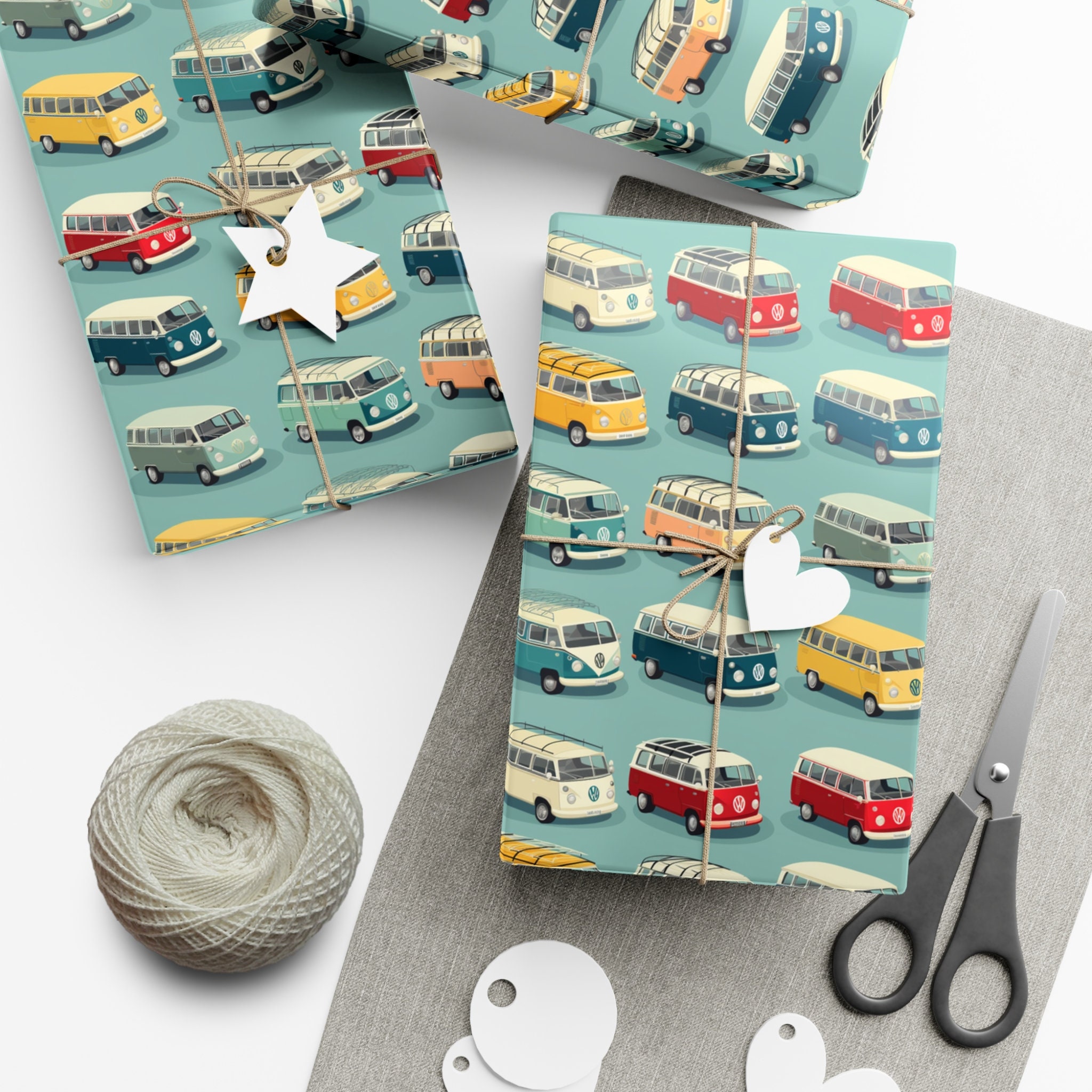 VW Buses Gift Wrapping Paper VW Bus Wrapping Paper - Etsy