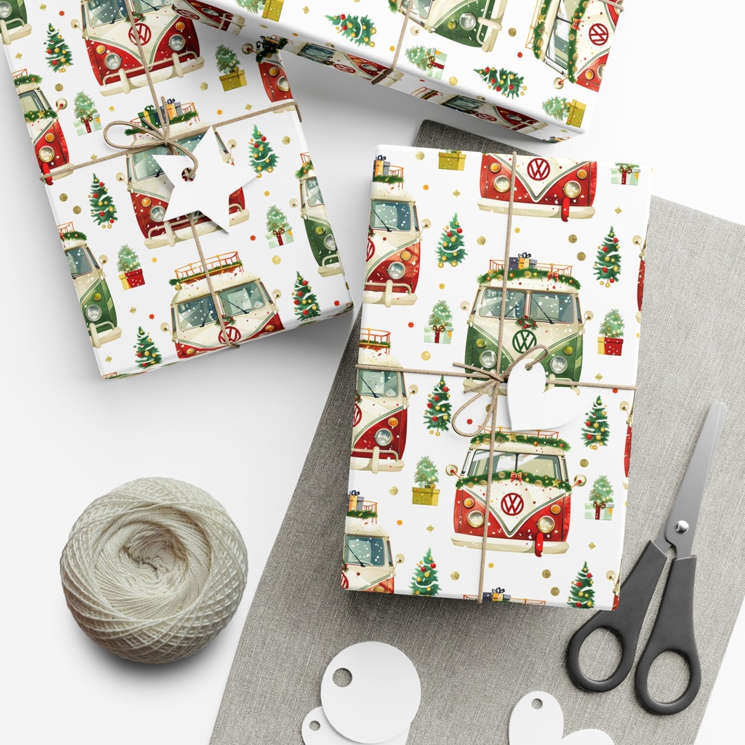 VW Bus Gift Wrapping Paper VW Bus Wrapping Paper Volks Wagon Busses ...