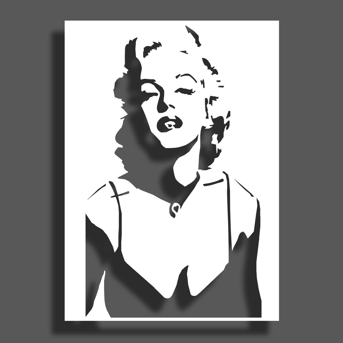 Marilyn Monroe Stencil - Reusable Mylar for Wall Art & Furniture - Etsy