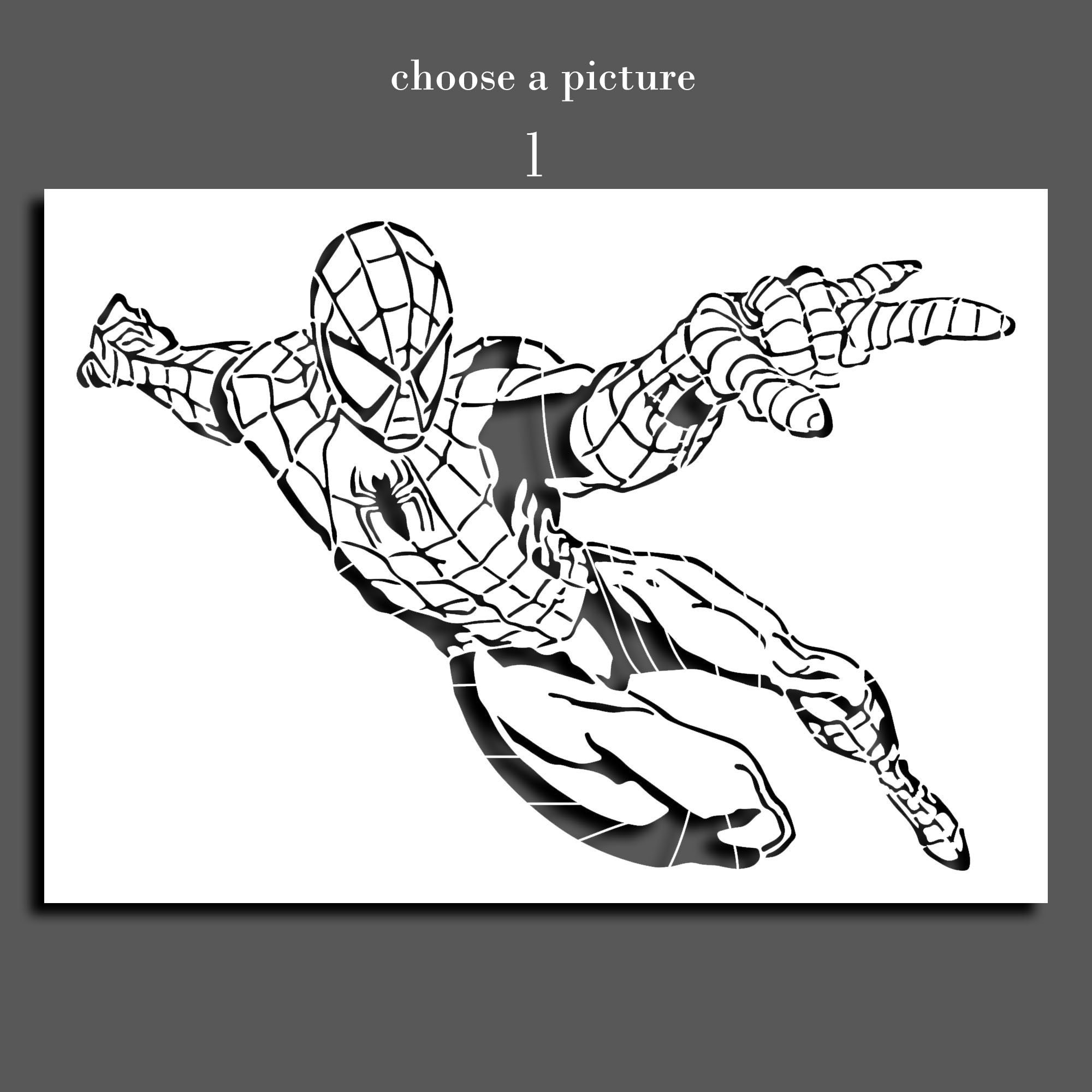 Spiderman Wall Stencil Stencil,custom Stencil,wall Stencil,spray Paint ...