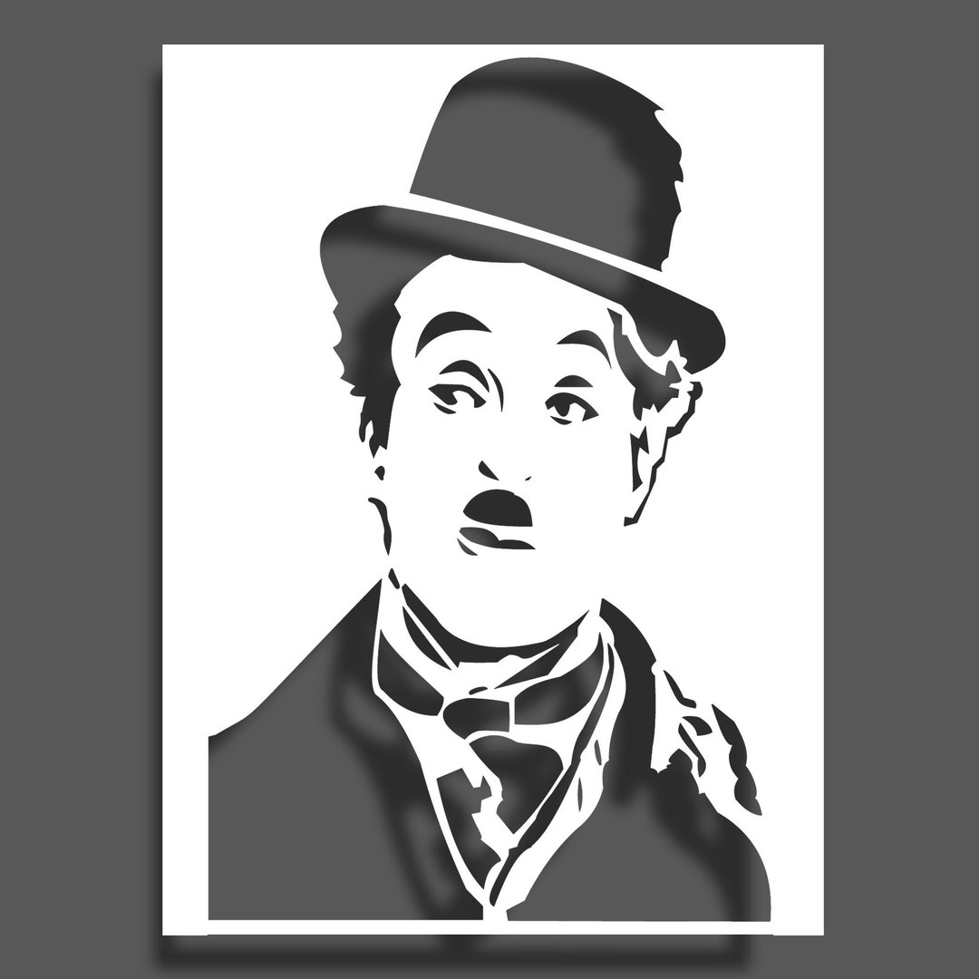 Charlie Chaplin Stencil,custom Stencil,wall Stencil,spray Paint,large ...