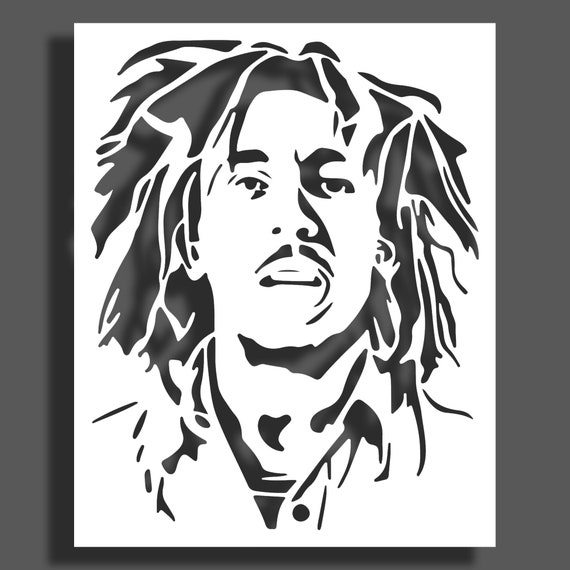 Bob Marley Stencil Spray Paint