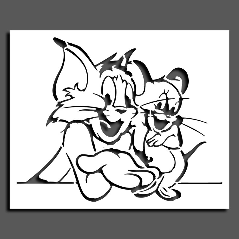 Tom Jerry Cut Stencil,custom Stencil,wall Stencil,spray Paint,large ...