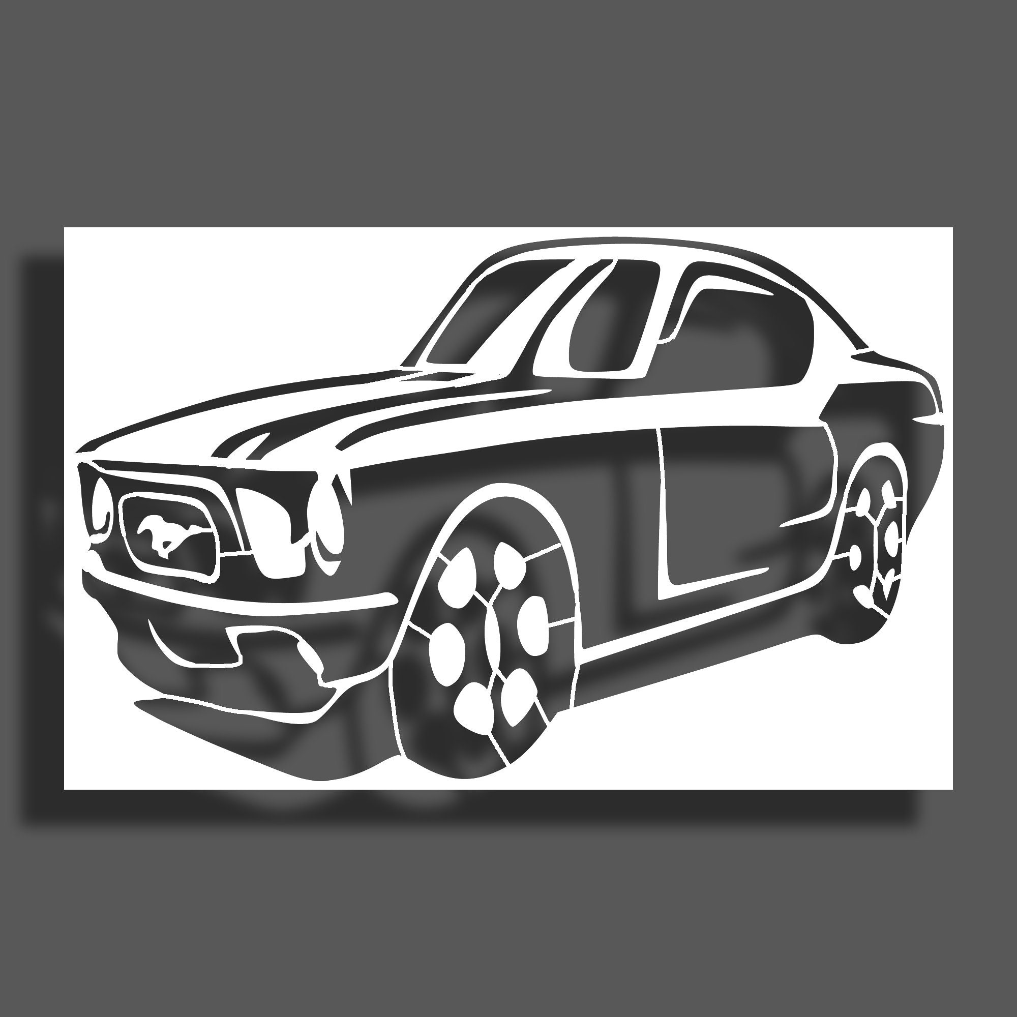 Classic Muscle Car Stencil,custom Stencil,wall Stencil,spray Paint ...