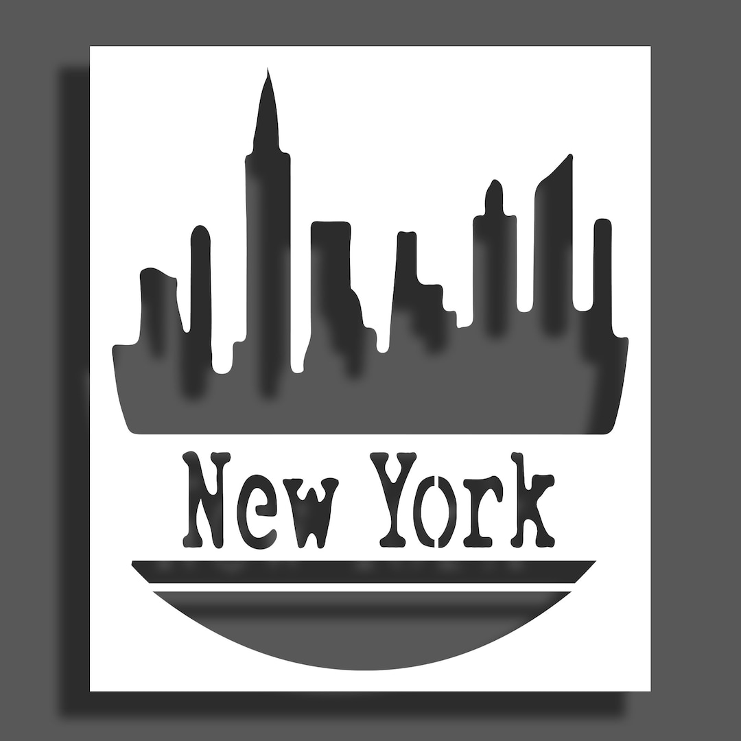 New York Stencil Stencliving Room, for Living Room, World Map Wall Art ...